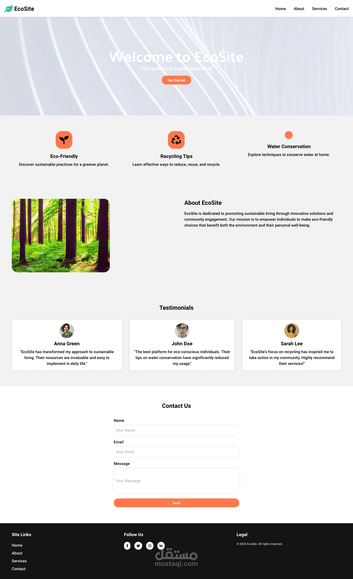 ecosite website | مستقل