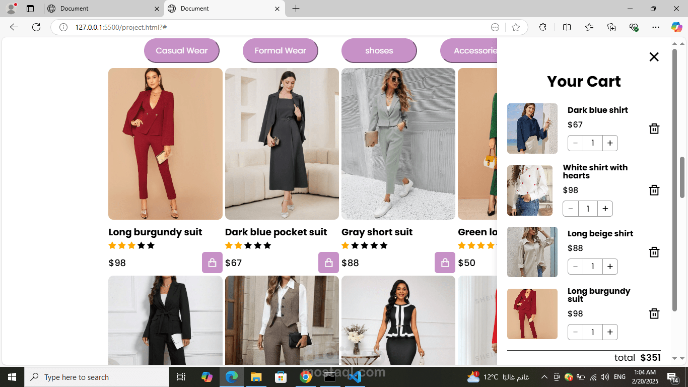 fashion shein responsive website | مستقل