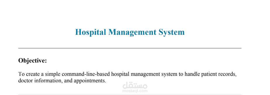 Hospital _system using Python | مستقل