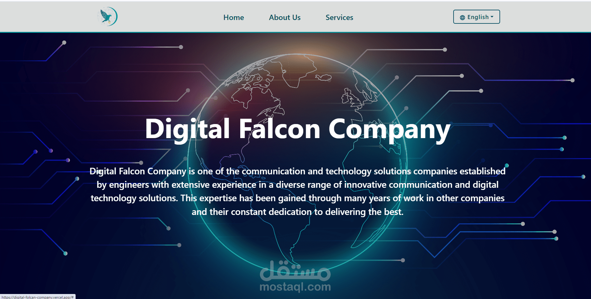 Digital Falcon Company | Landing page for the company | مستقل