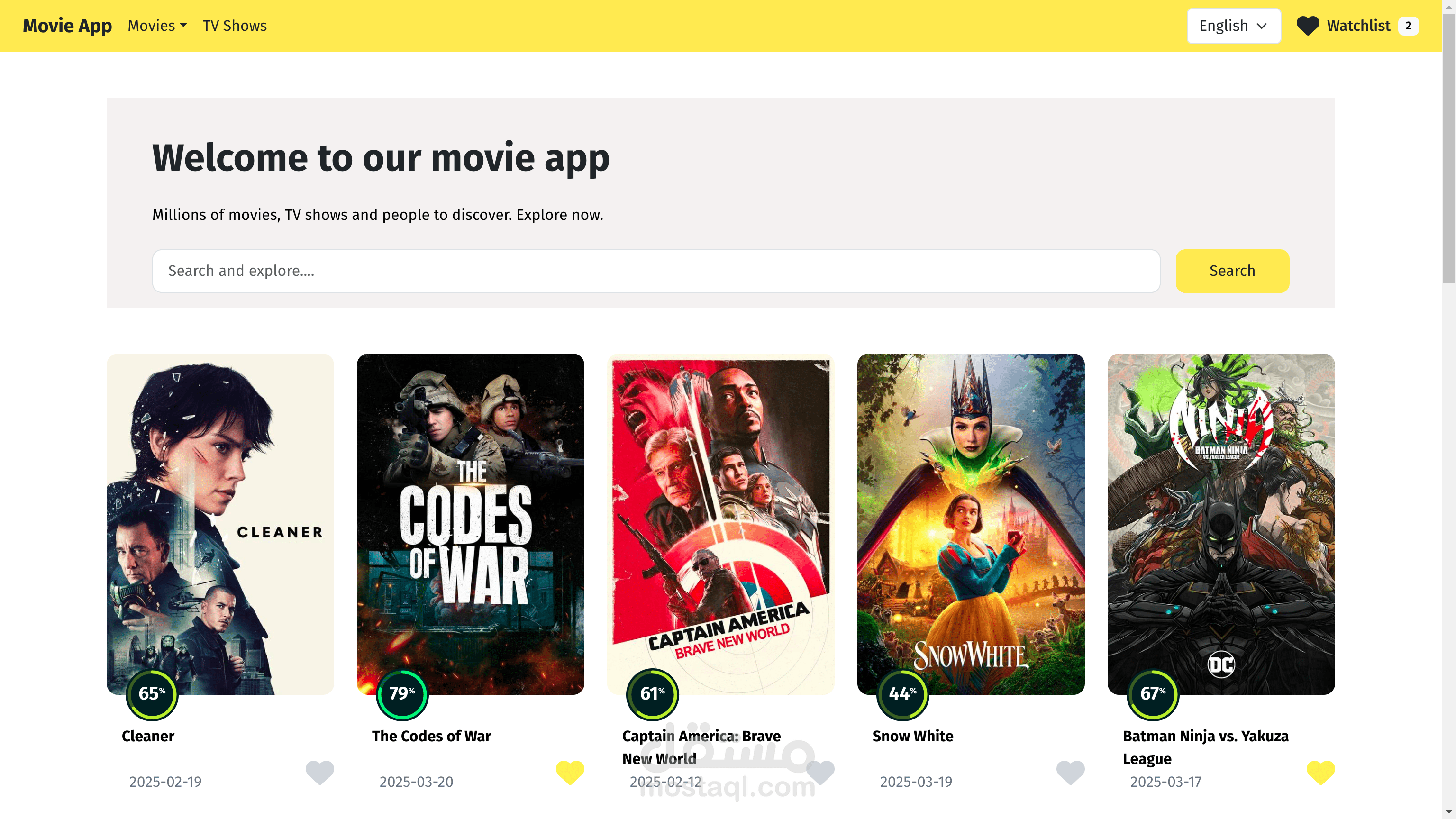 Movie App | مستقل