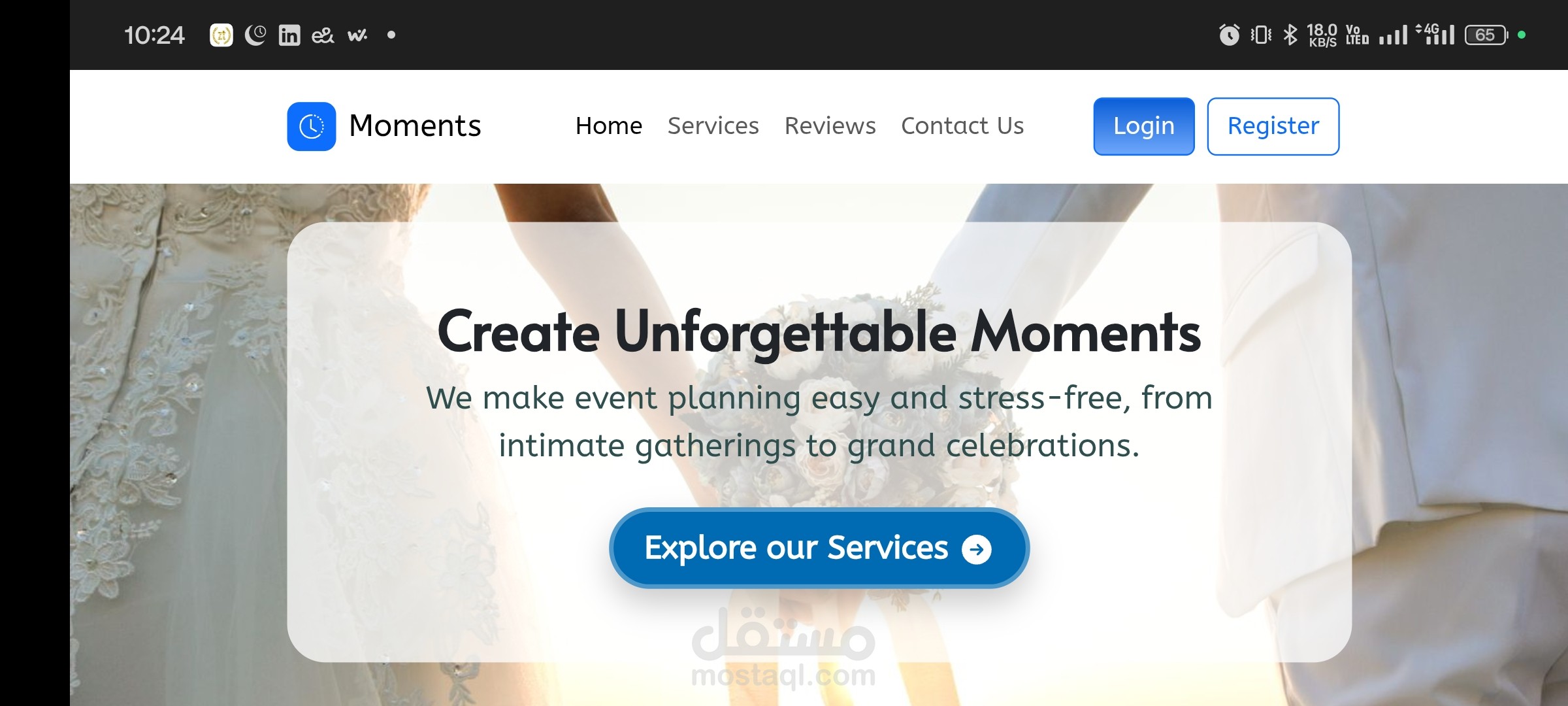 Event management webapp | مستقل