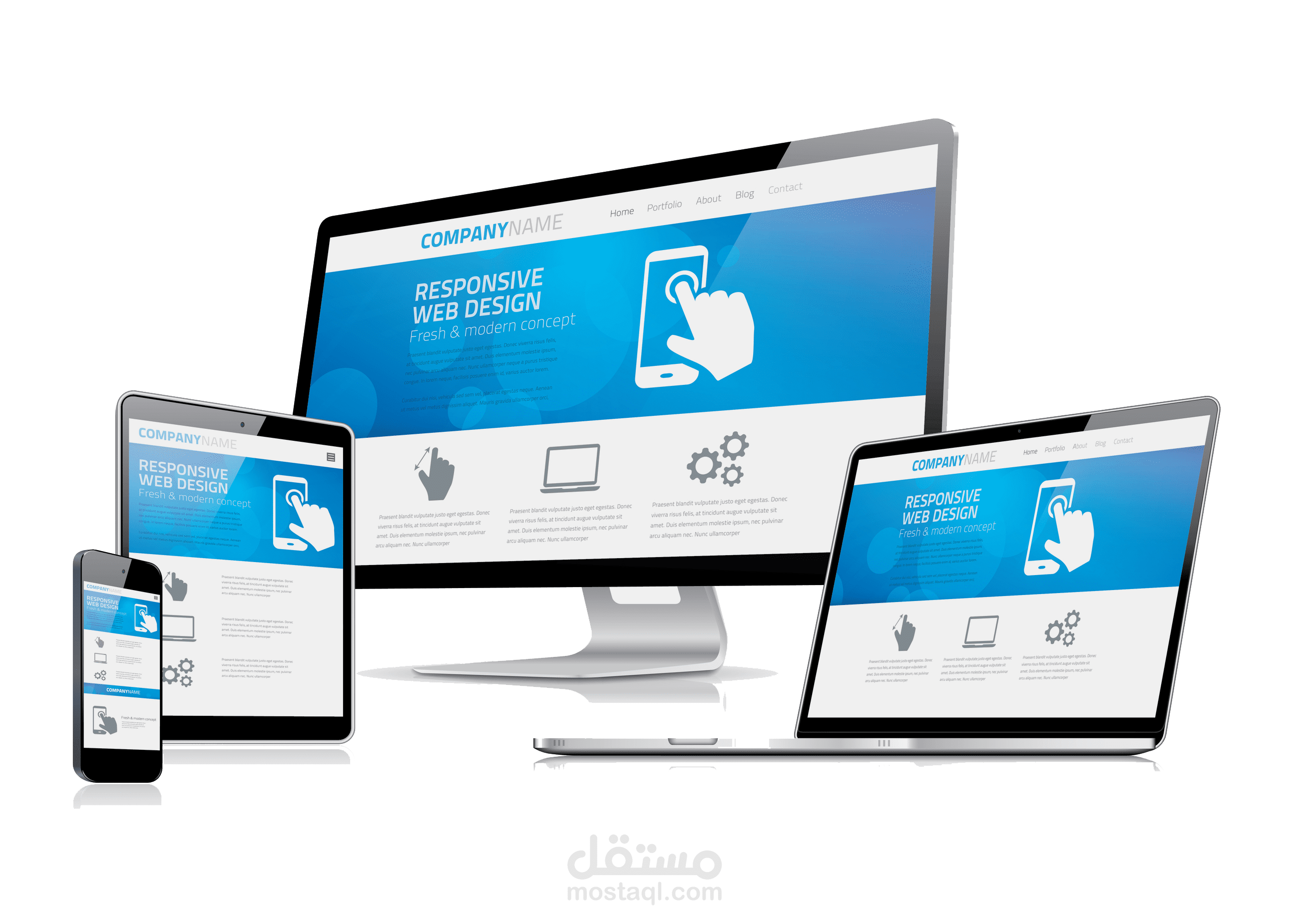 تحويل ملف Psd الى Bootstrap Or Materialize And Jquery And Javascript And Css And Html مستقل
