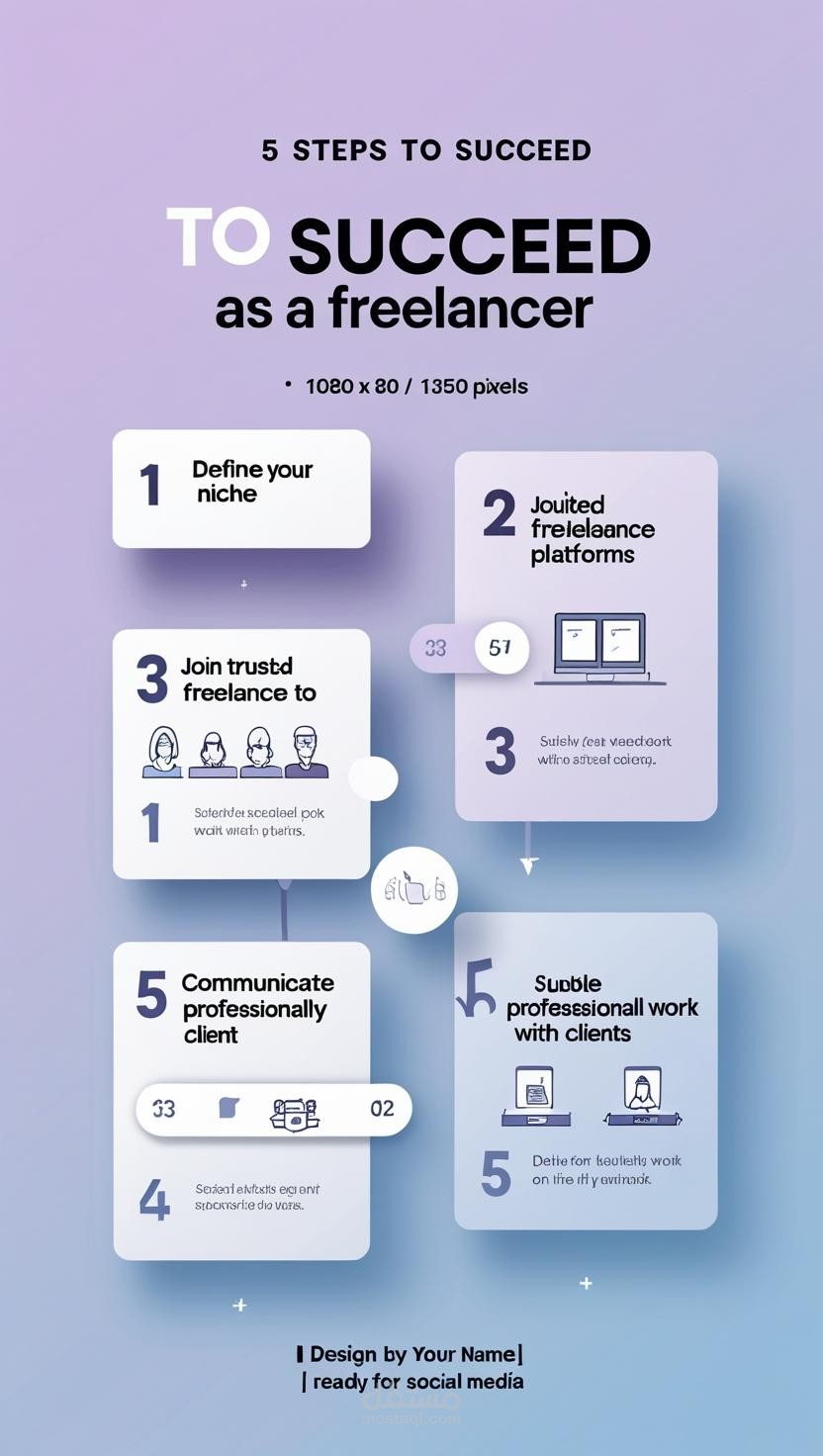 "Freelancing Tips Post – Professional Social Media Design" | مستقل