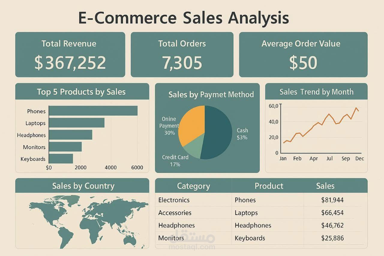 E- commerce sales analysis | مستقل
