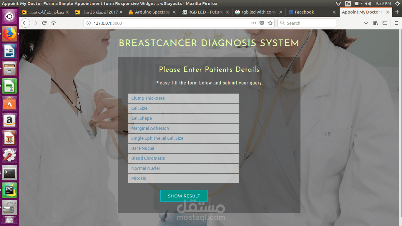 Breast Cancer Detection Web Based Application مستقل