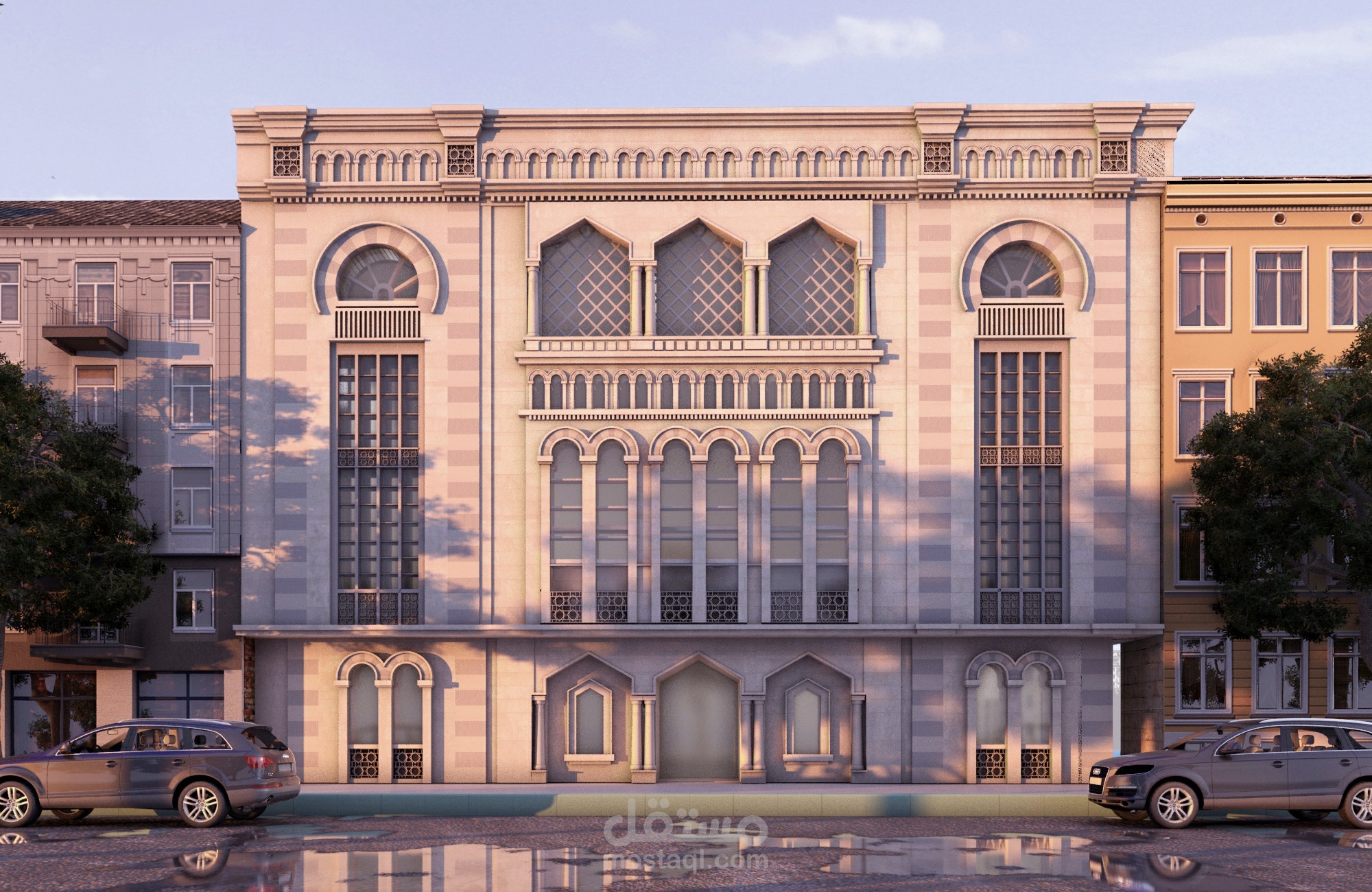 Classic Hotel elevation design | مستقل