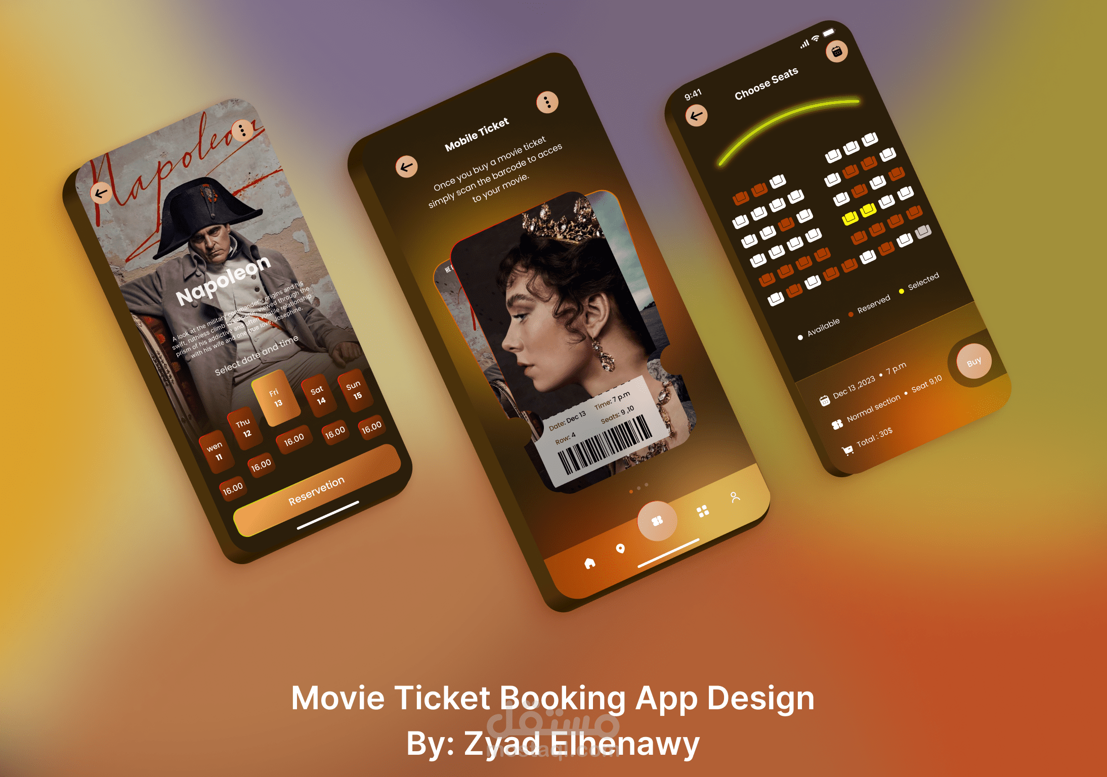Movie Ticket Booking App Design | مستقل