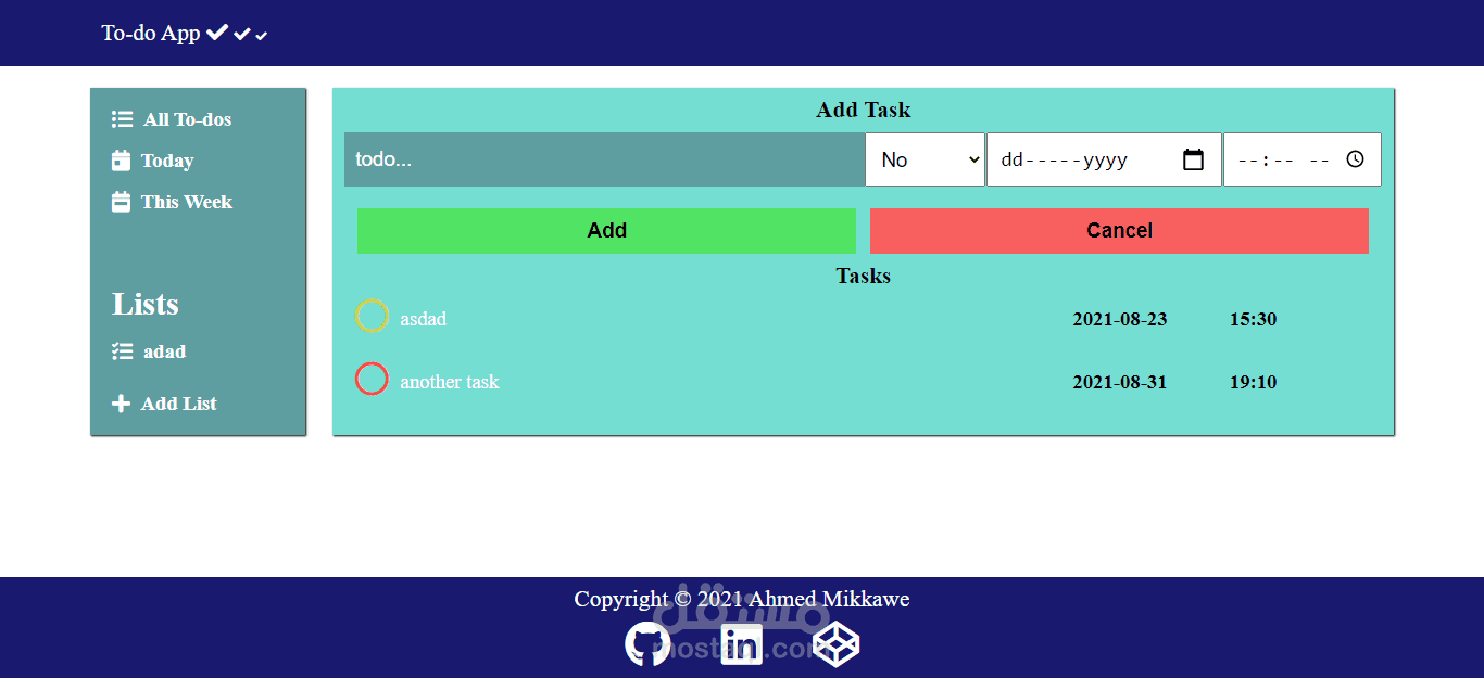 Todo List App 