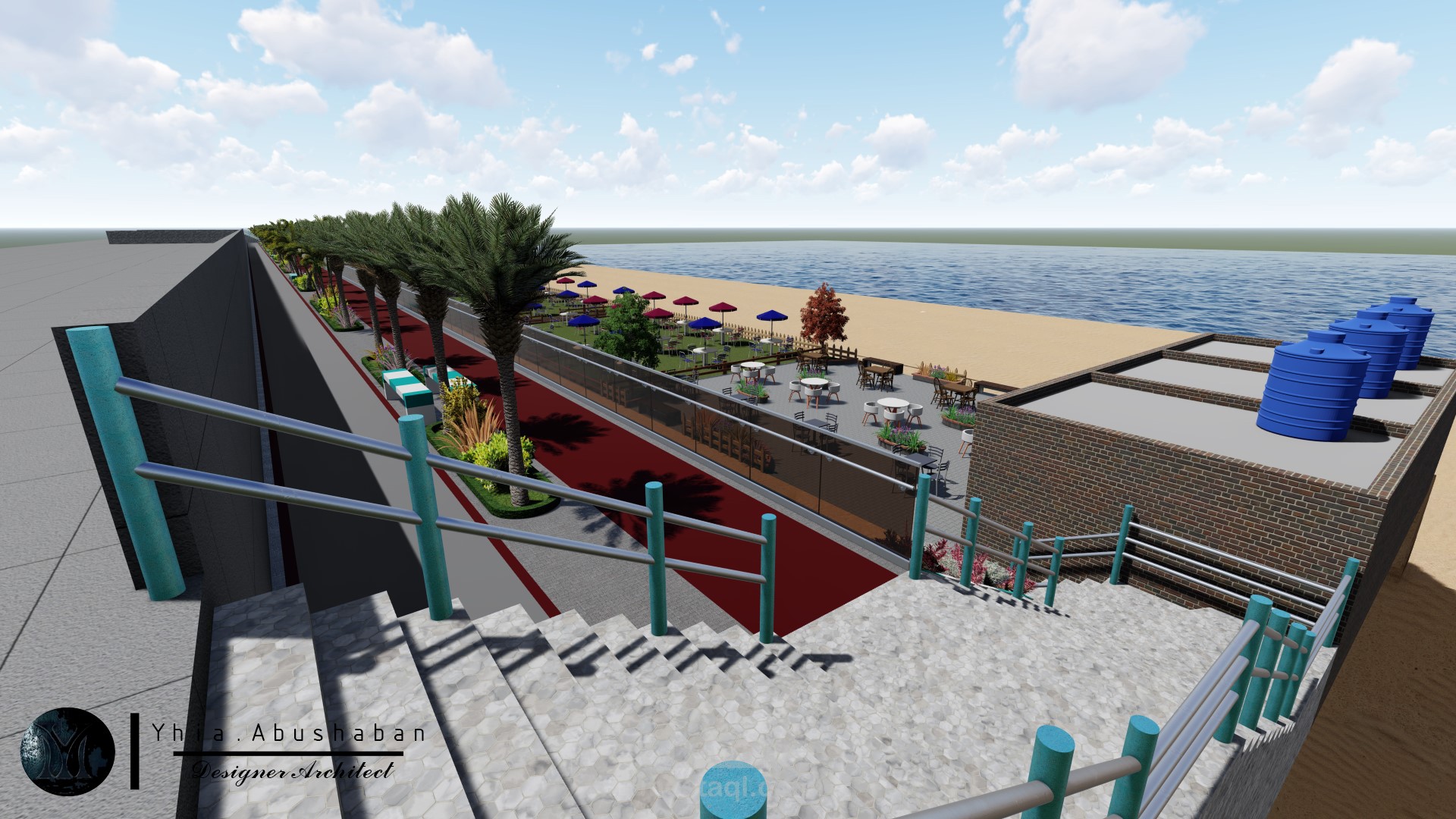 Exterior Design (Waterfront on the beach of Gaza City) | مستقل