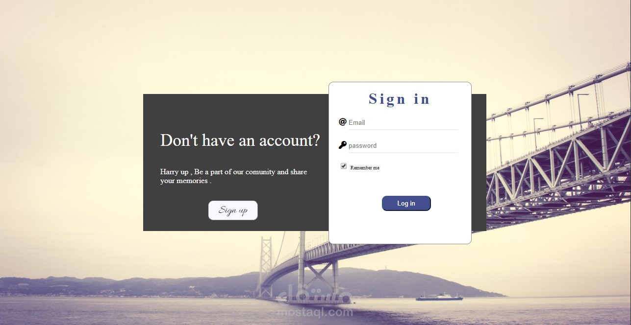 Sign up & sign in | مستقل