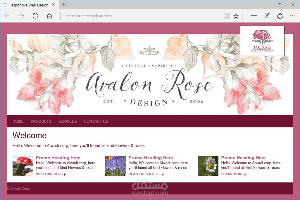 Rose WebSite | مستقل