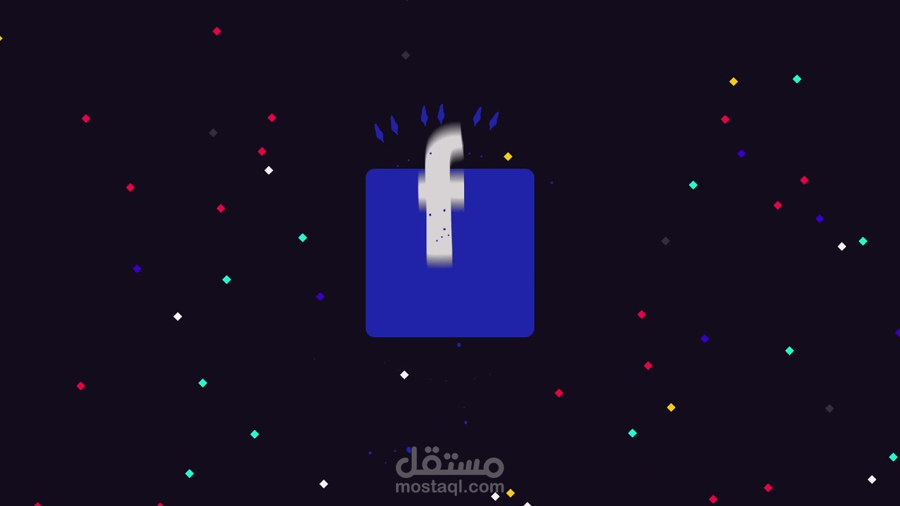 facebook logo animation | مستقل