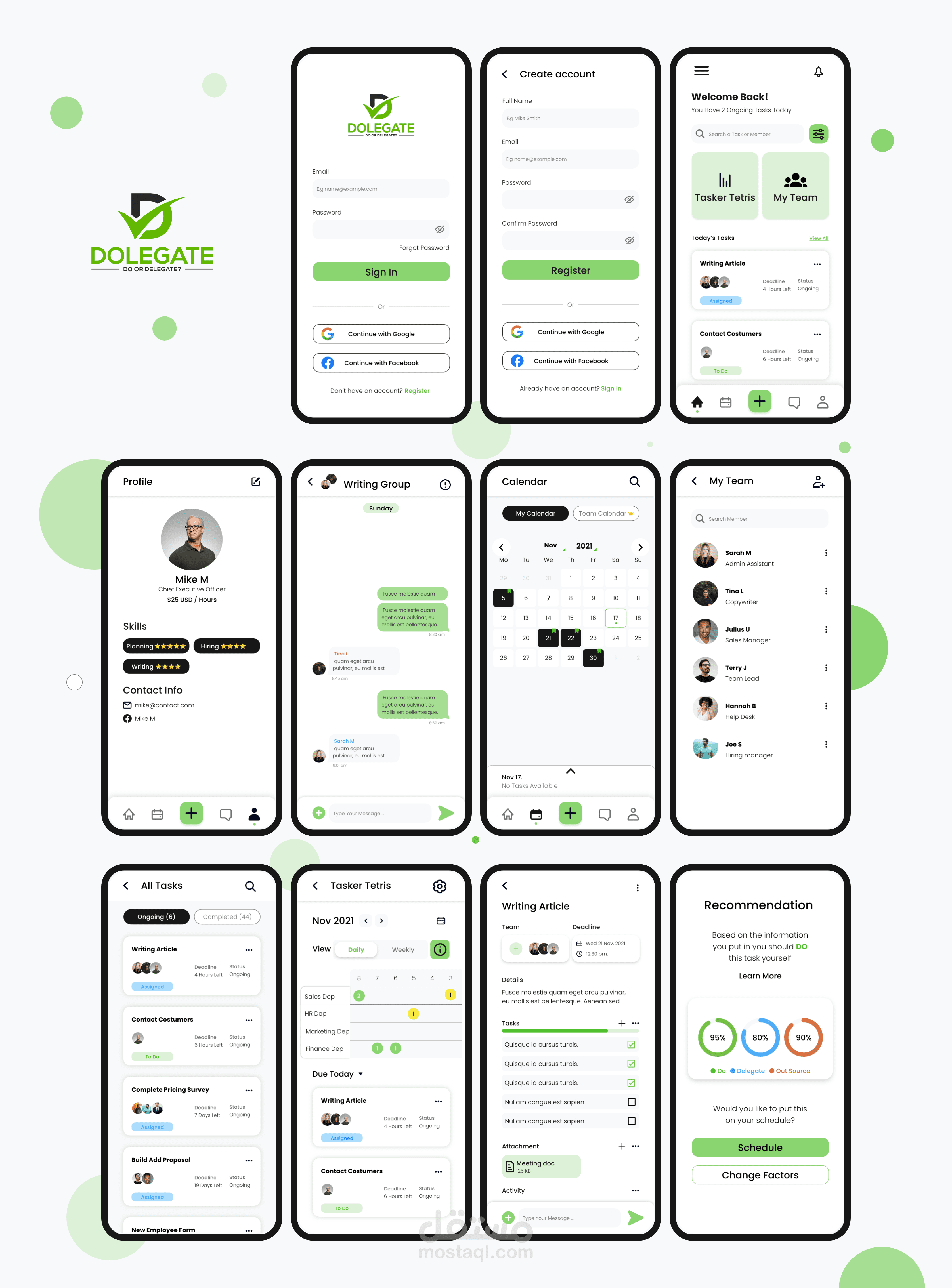 Delegate - Task manager app | مستقل
