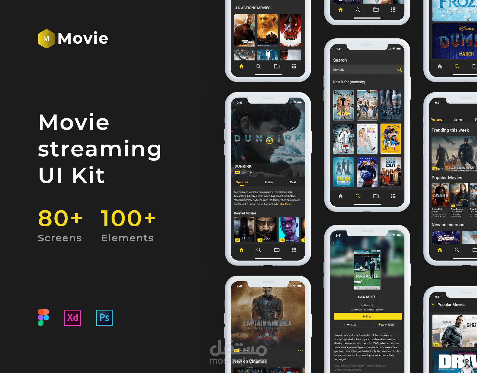 Movies - movie streaming UI Kit | مستقل