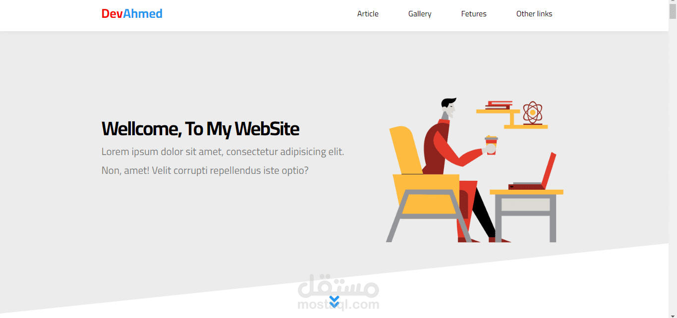 Personal Website Designed By Html Css Javascript Bootstrap مستقل