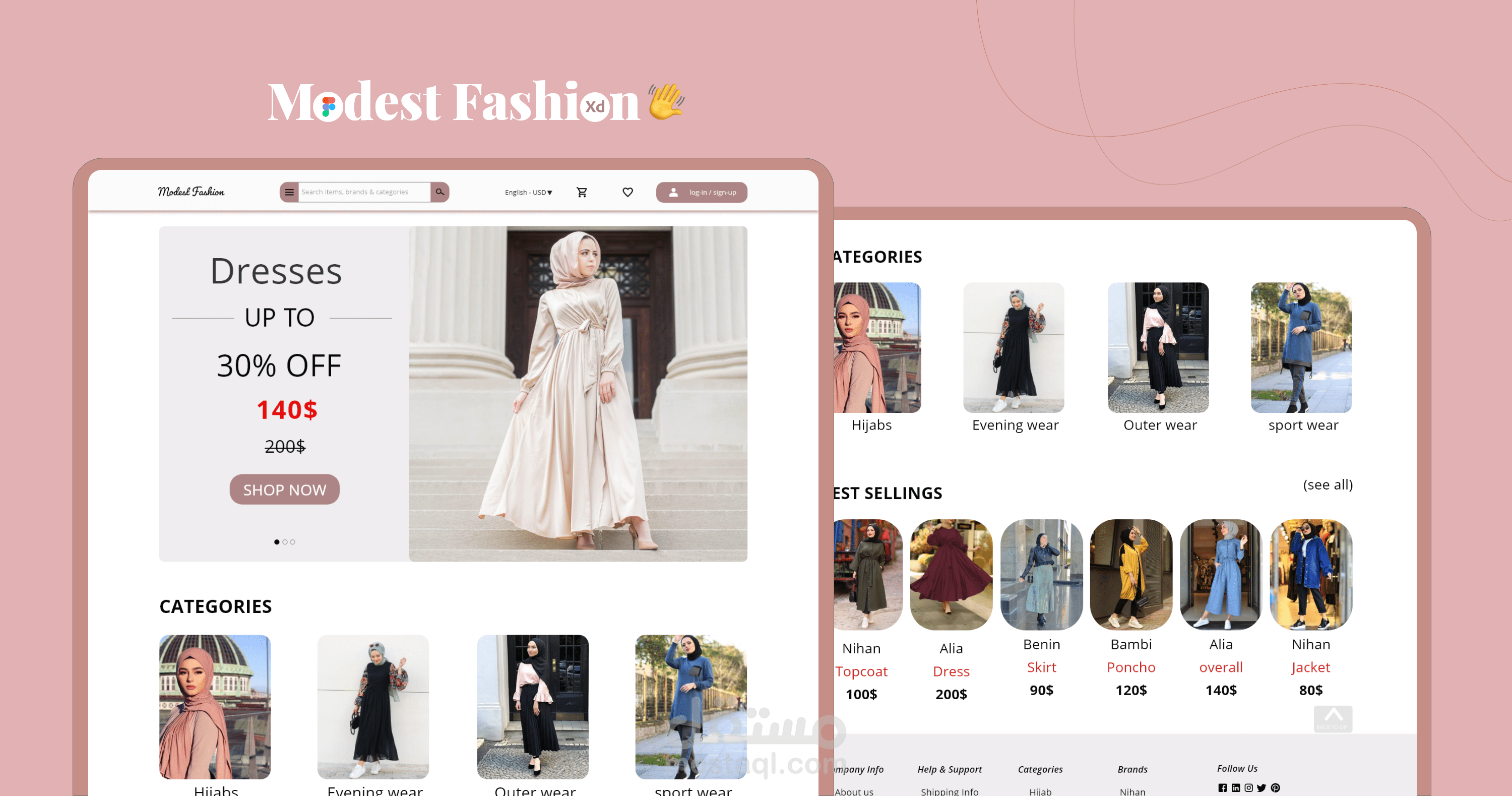 Modest Fashion | e-commerce website | مستقل