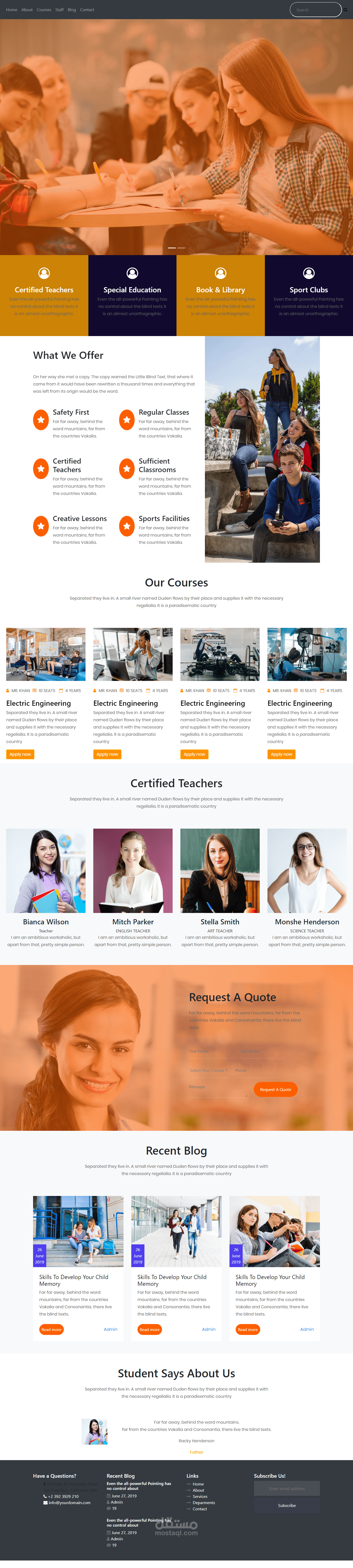 second project Bootstrap | مستقل second project Bootstrap | مستقل