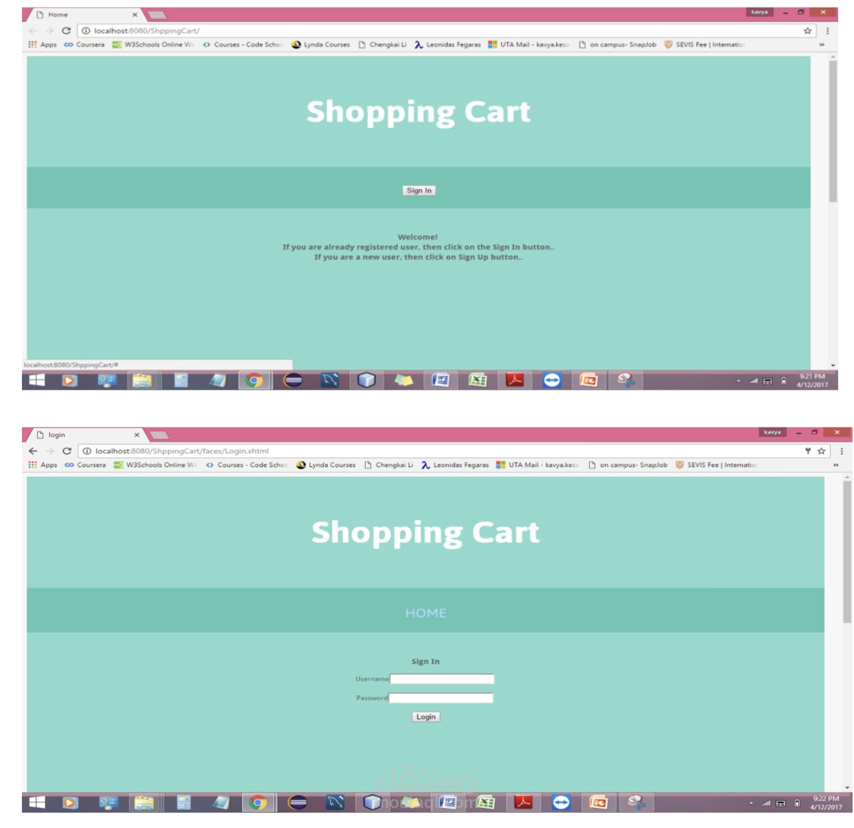 Shopping Cart Application | مستقل Shopping Cart Application | مستقل