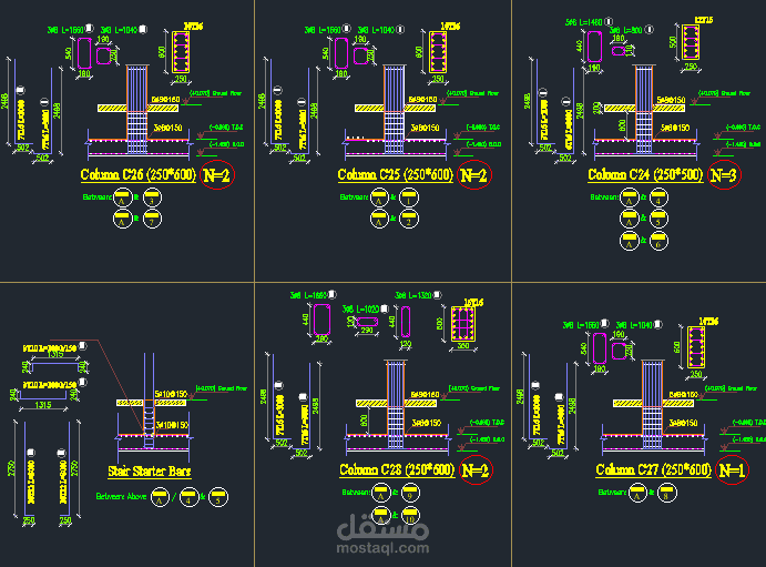 عمل لوحات تنفيذية Shop Drawings و انهائها بالشكل المطلوب ومميز وعمل