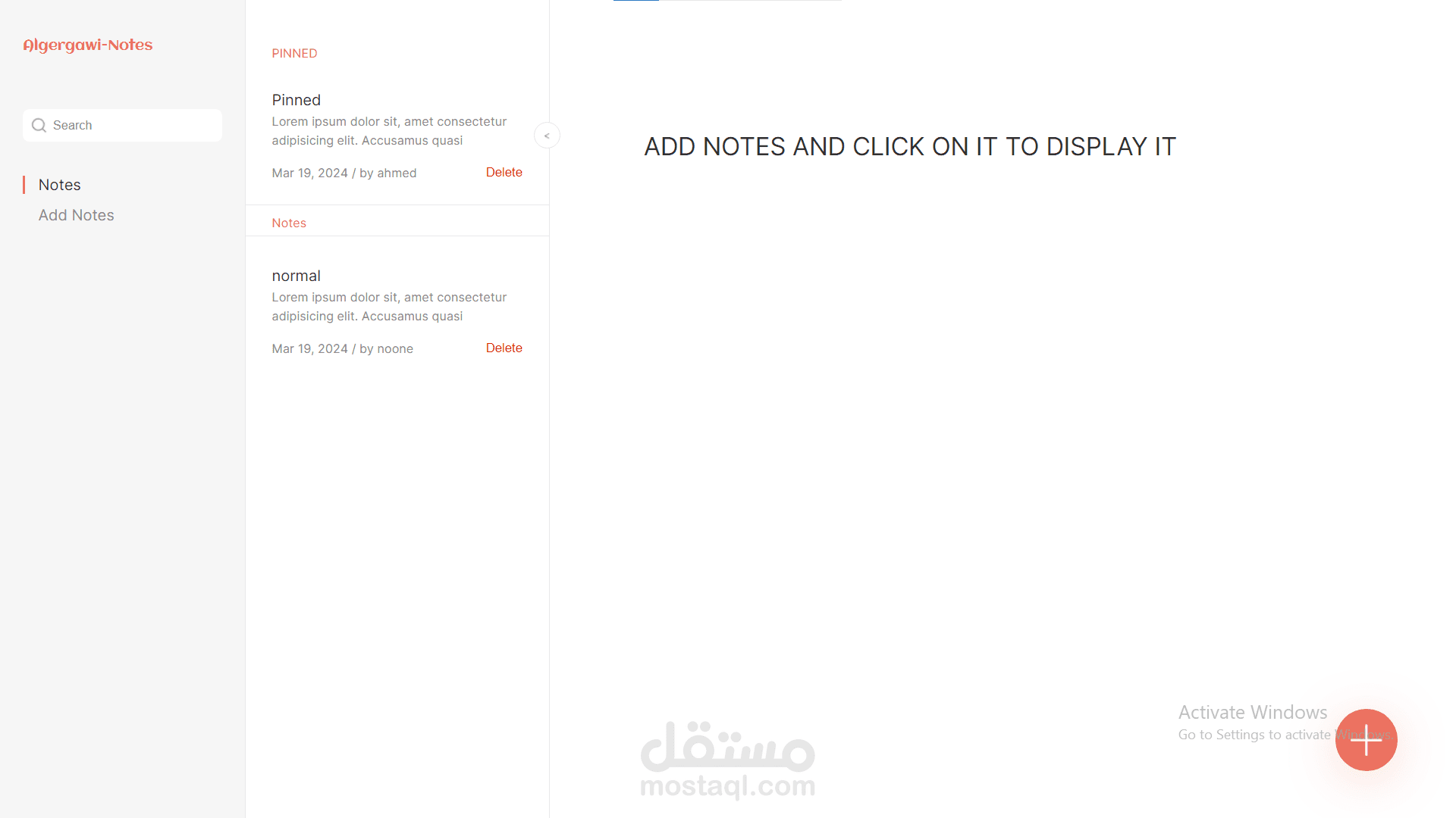 Note app | مستقل