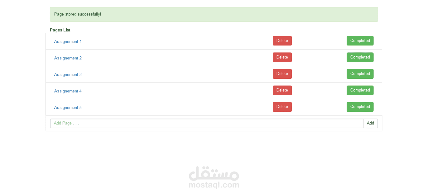 Todo List using Laravel | مستقل Todo List using Laravel | مستقل