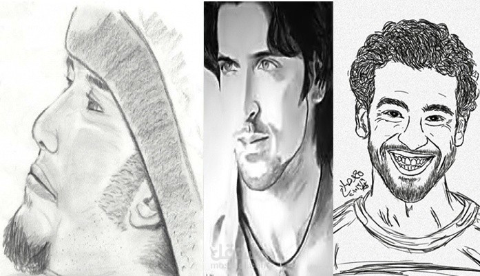 سوف أقوم بـ رسم صورتك الشخصيه بقلم رصاص مستقل