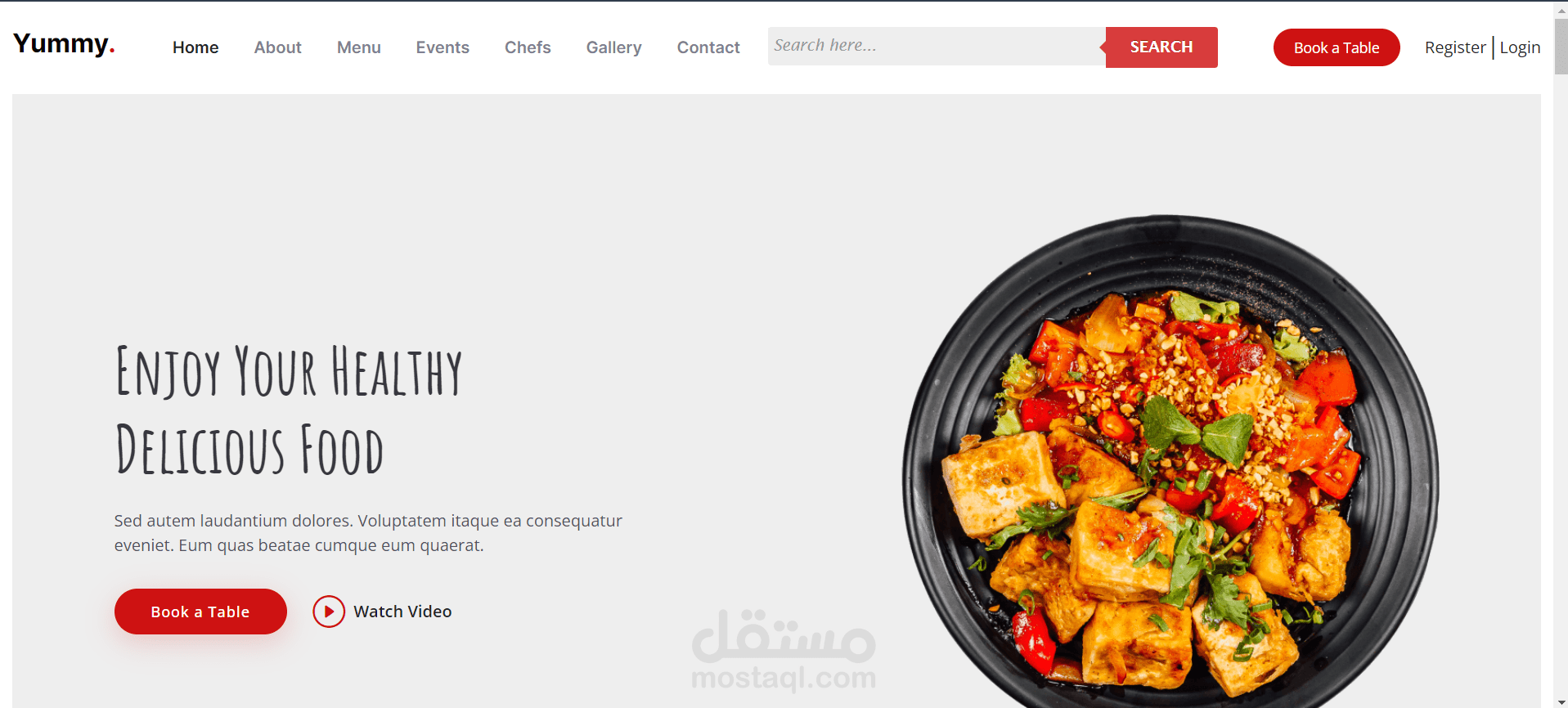 تصميم موقع لمطعم باستخدام HTML,CSS, Java script,ASP.NETMVC pattern ,mysql | مستقل