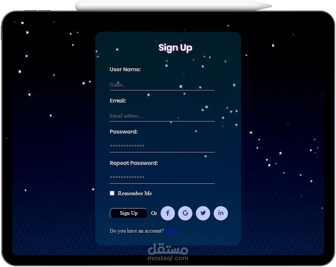 Sign Up Form | مستقل