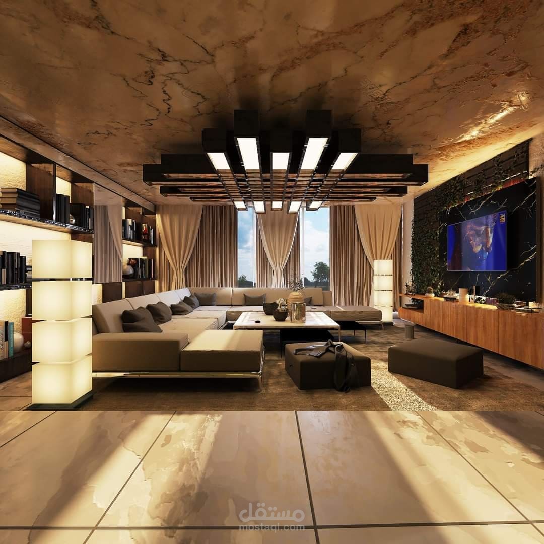 تصميم داخلي لغرف الشقه او اي مبني | مستقل