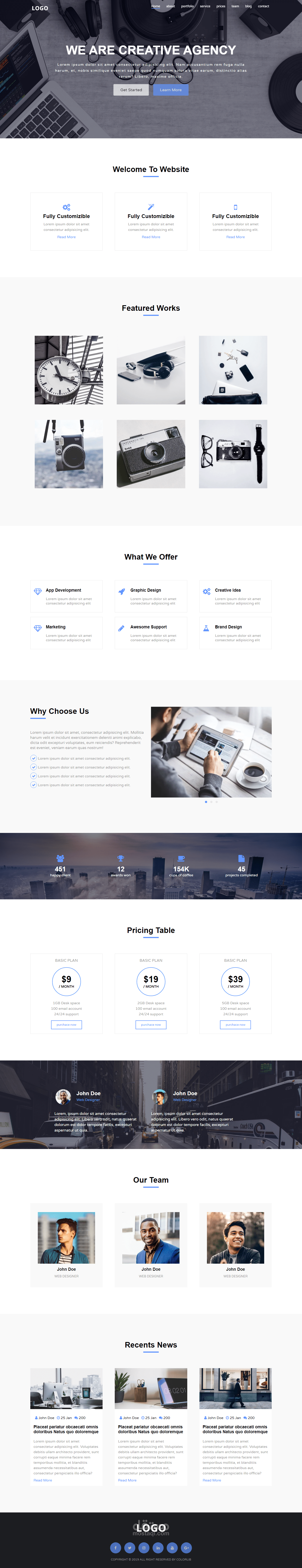 Template pure HTML & CSS | مستقل