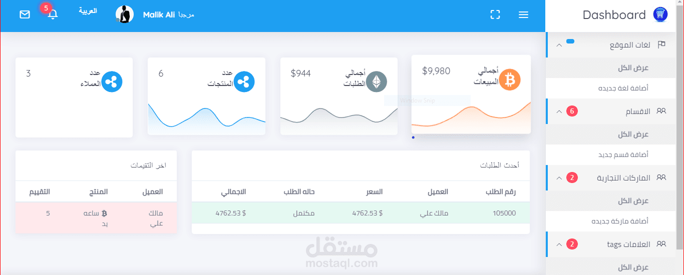Ecommerce multi language and payment | مستقل Ecommerce multi language and payment | مستقل