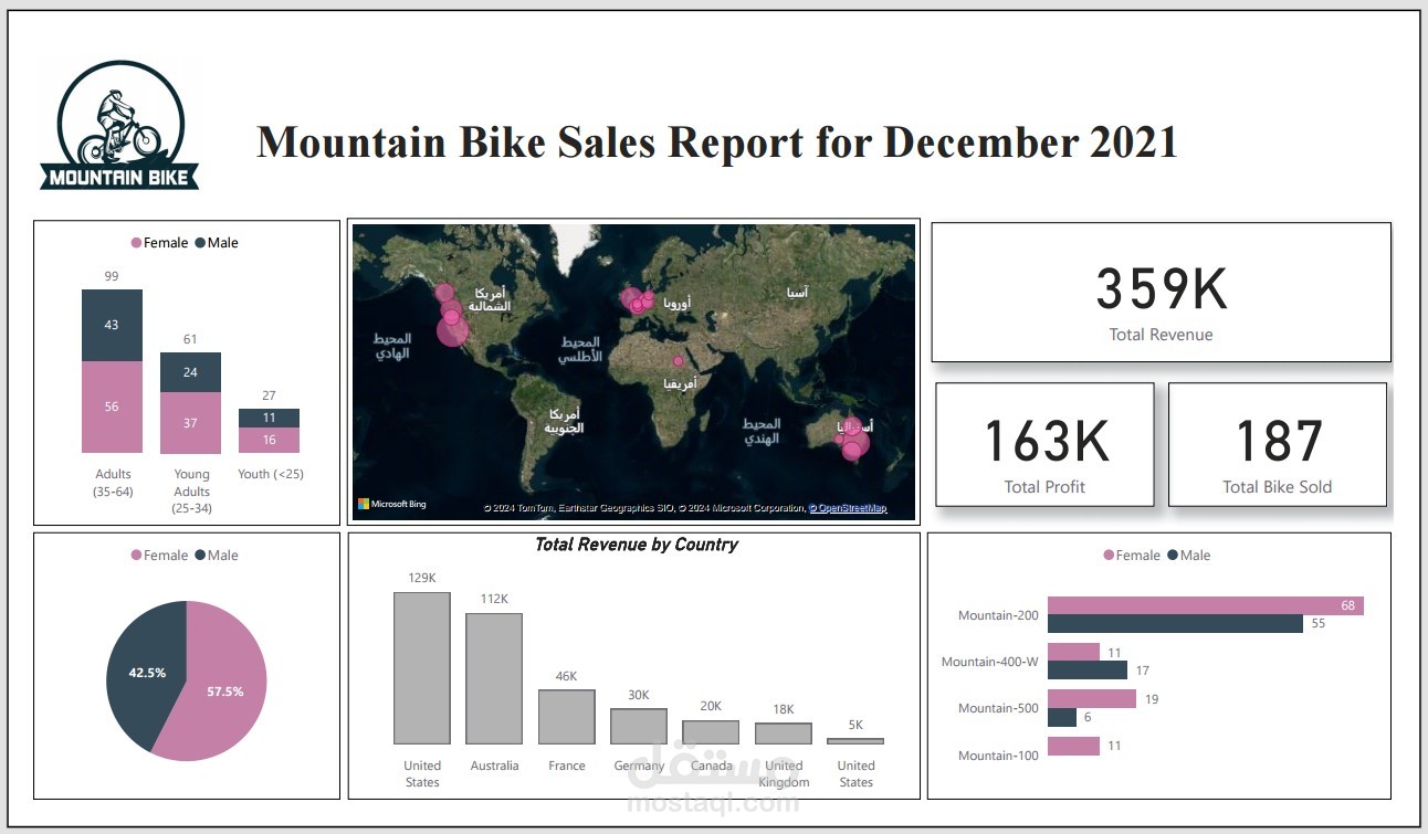 Mountain Bike Sales Report | مستقل