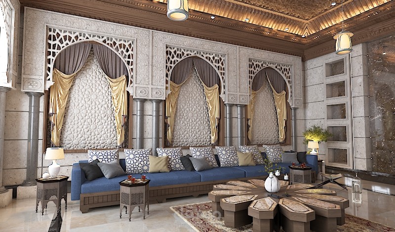 Arabic living room Free 3D model | مستقل