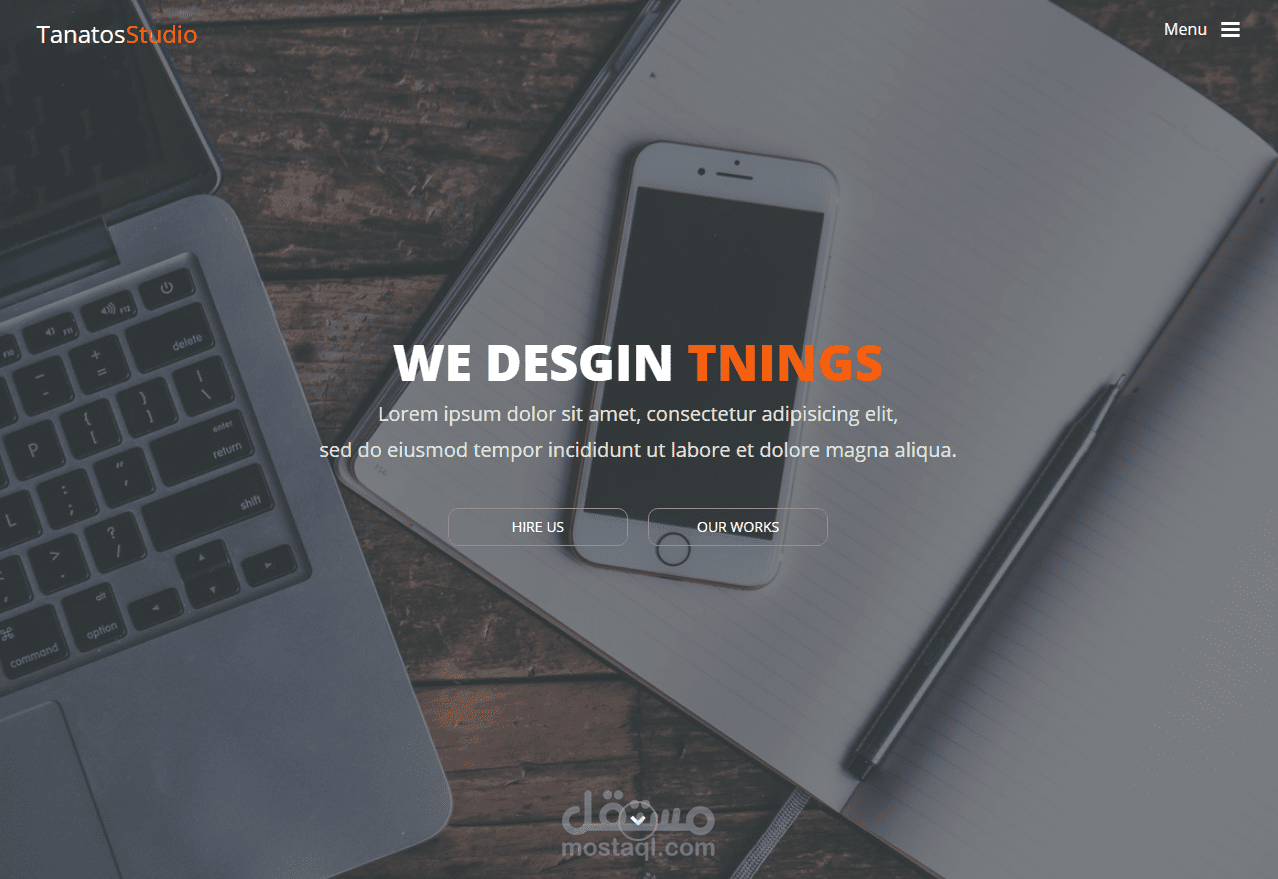 تحويل من Psd الى Html Css Bootstrap Javascript Jquery مستقل