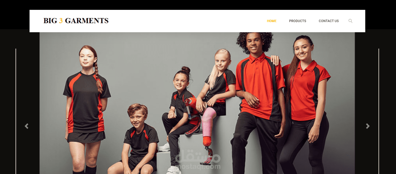 Sports Wear Business Website | مستقل