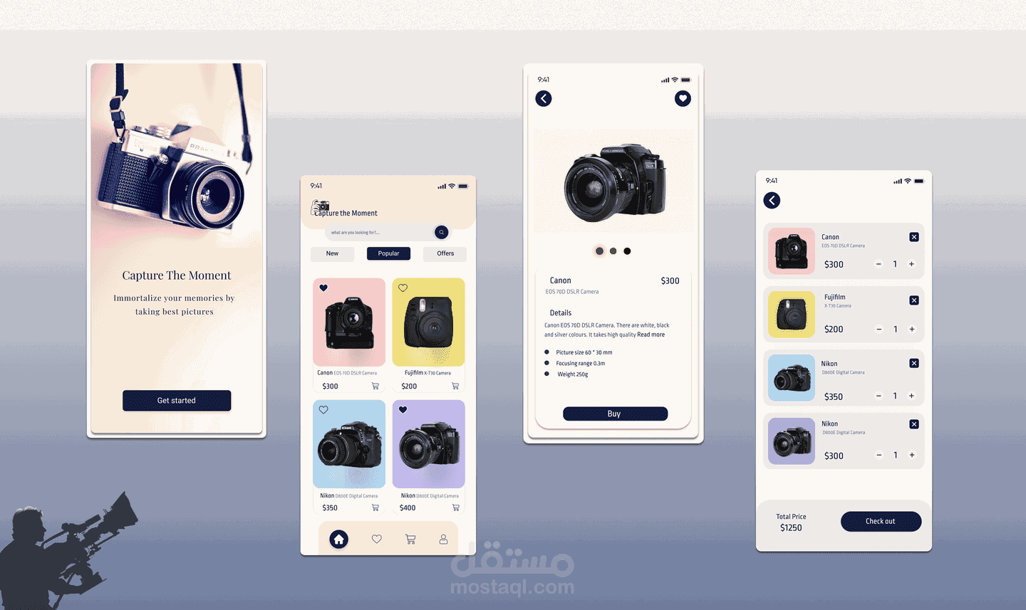 Camera's app [UI/UX] | مستقل