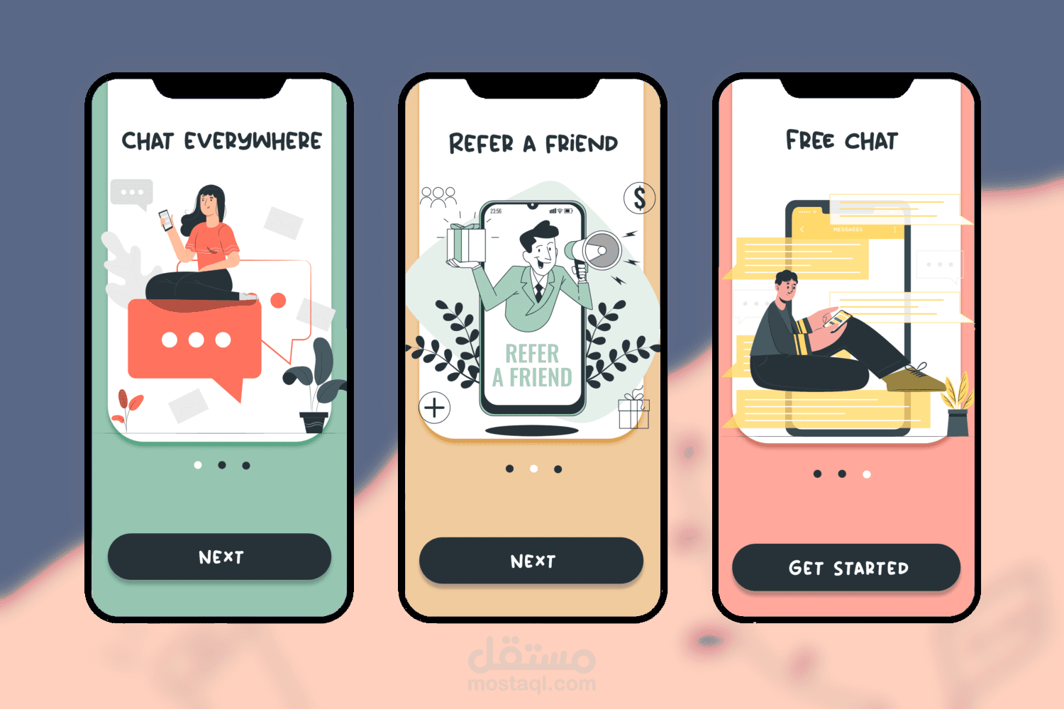 On boarding Ui design | مستقل