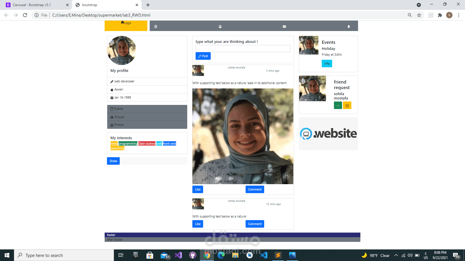 front-end development | مستقل front-end development | مستقل