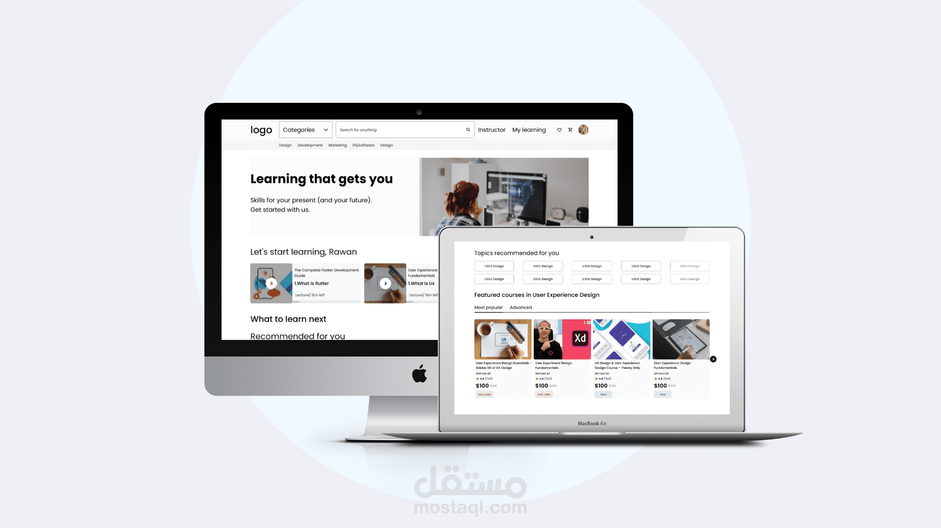 Web Uxui Design Educational Platform مستقل 8859