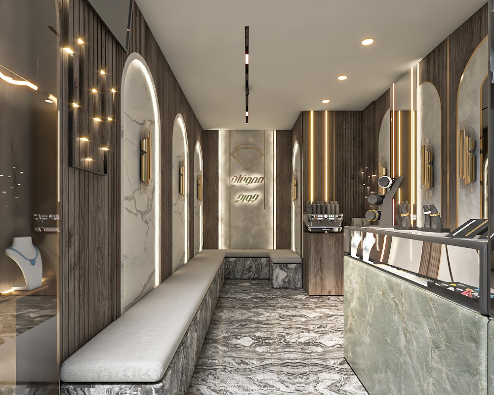 Gold Shop Interior Design | مستقل