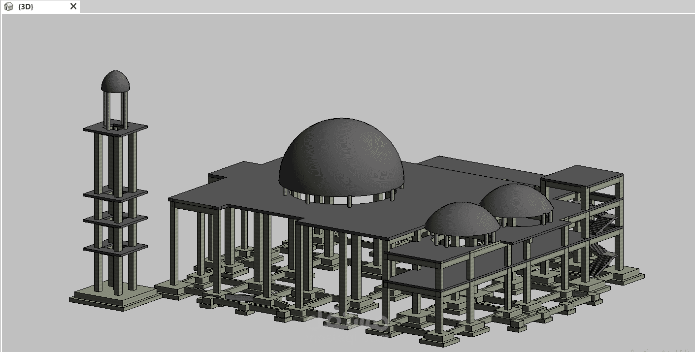 Structural design and BIM modelling for mosque | مستقل