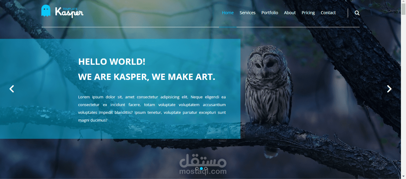 Html And Css Web Template مستقل
