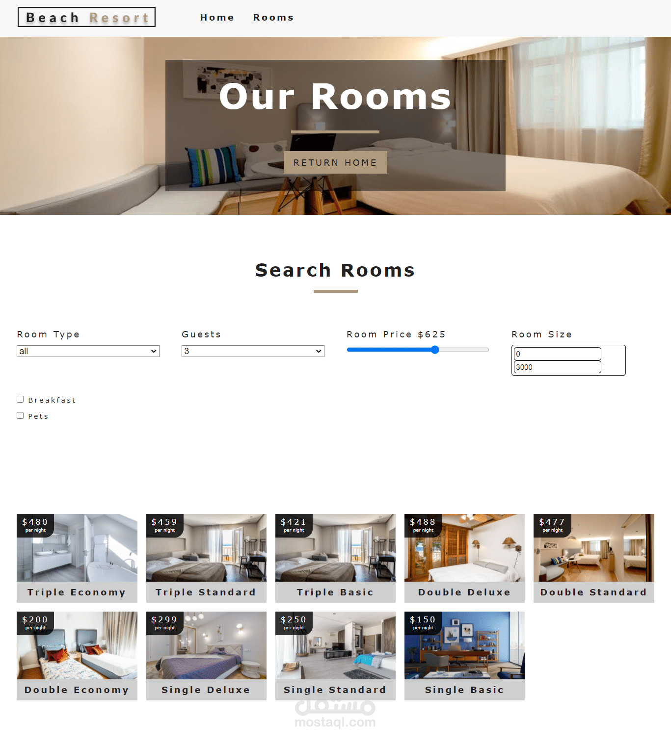 Hotel Reservation Site | مستقل