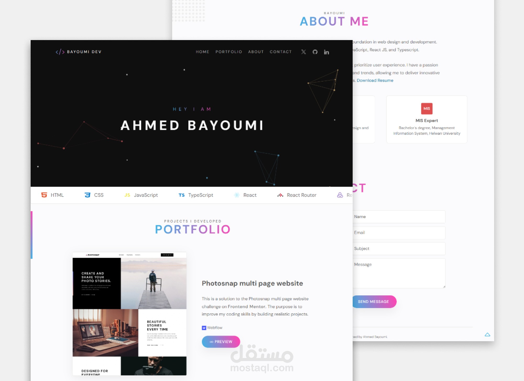 My Portfolio Website | مستقل