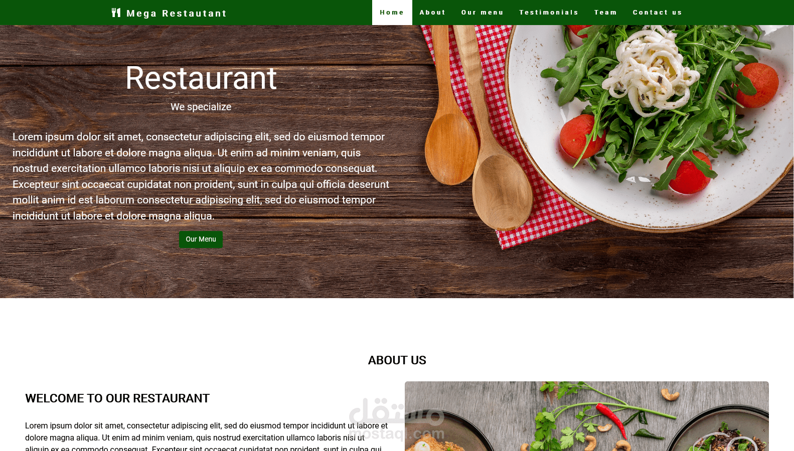 Restaurant Template | مستقل