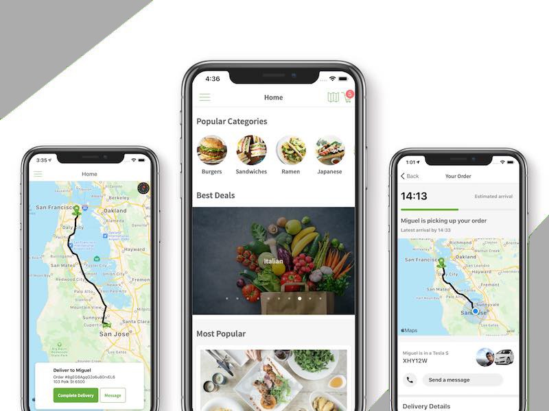 for android and ios Uber eats in react native | مستقل